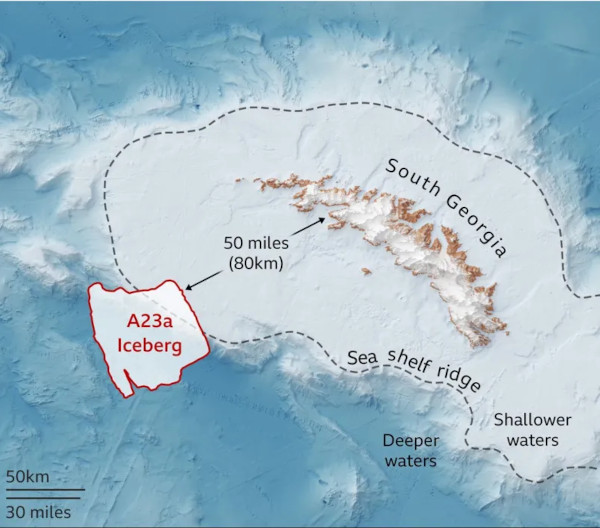 L’échouage de l’iceberg A23a // The grounding of Iceberg A23a – Claude ...